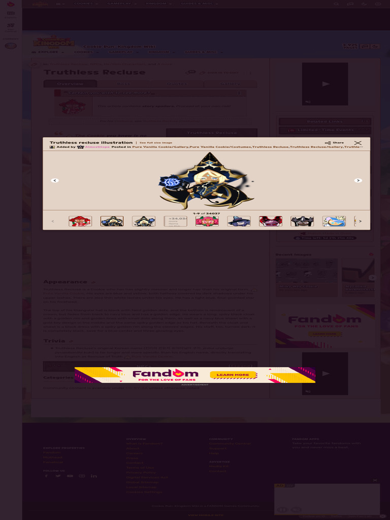 Truthless Recluse Cookie Run Kingdom Wiki Fandom | PDF