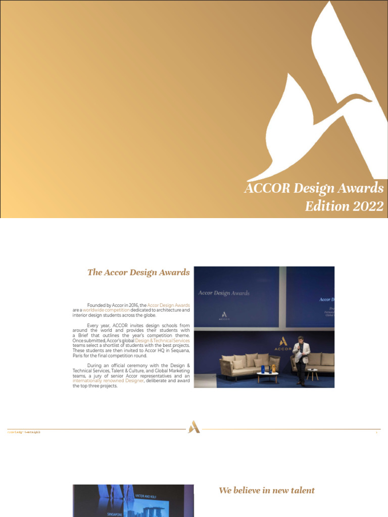 Accor Design Awards Edition 2022 Brief SM | PDF