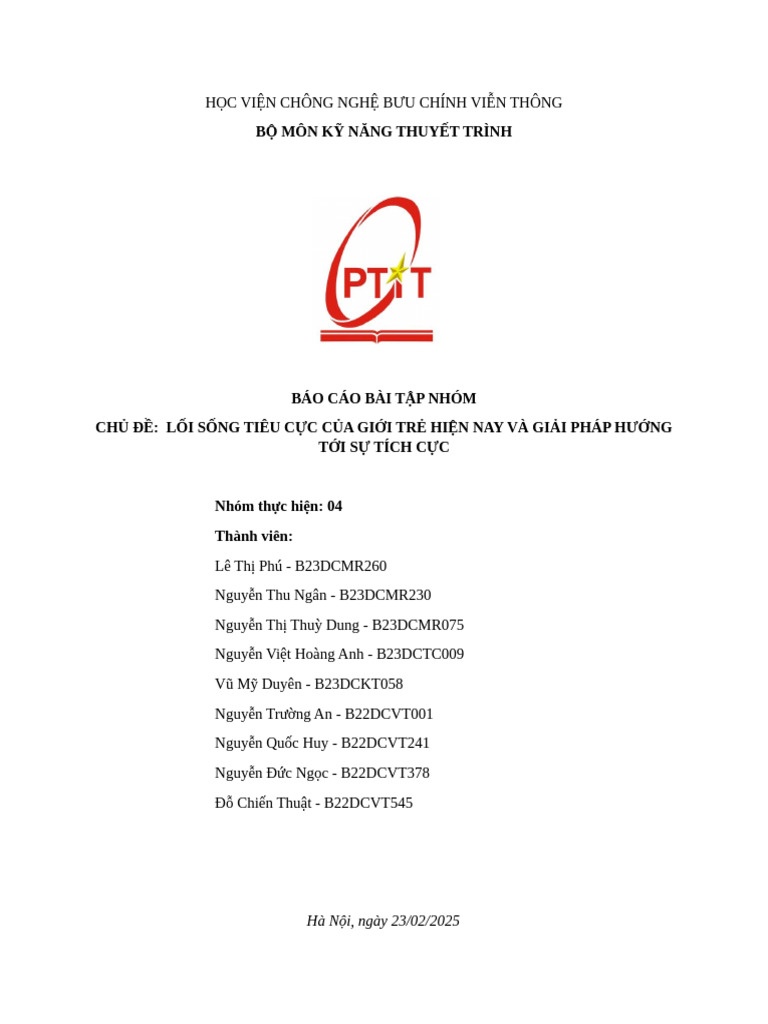 Nhóm 04 - KNTT 2 | PDF