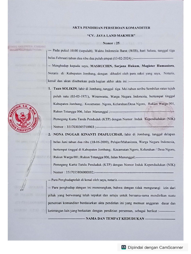 CV Java Land Makmur | PDF