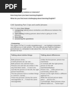 CAE Speaking Part 3 | PDF | Verb | English Language