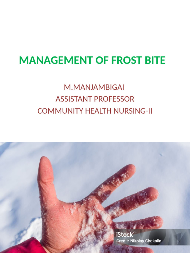 First Aid For Frost Bite | PDF