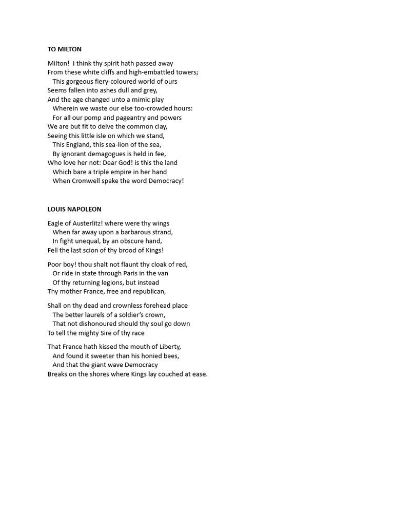 Oscar Wilde's Poems on Democracy and Liberty | PDF