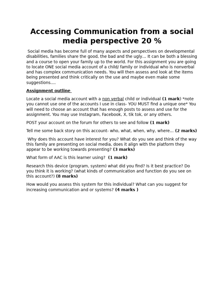 Accessing Communication From A Social Media Perspective | PDF ...