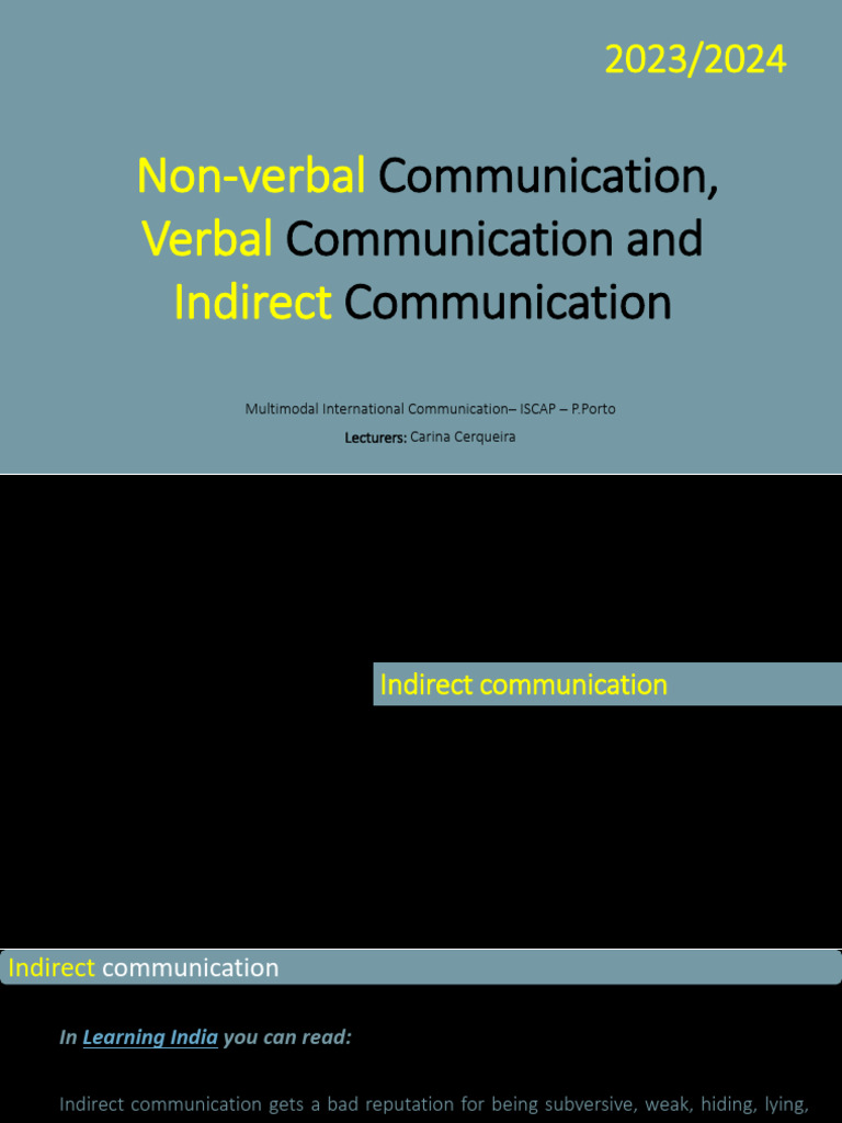 Mastering Indirect Communication Skills | PDF | Communication | Human ...