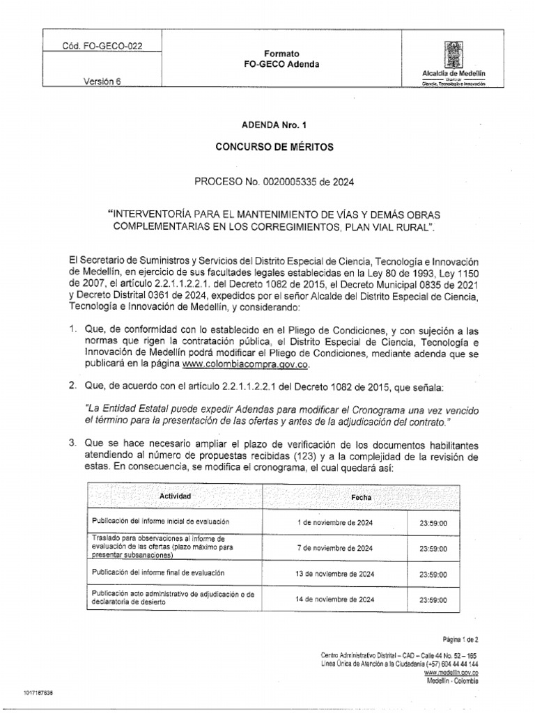 Adenda1 Interv PVR | PDF