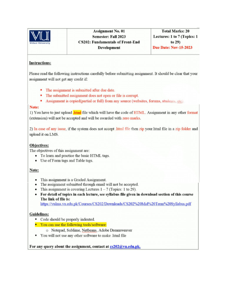 CS202 Assignment 1 | PDF