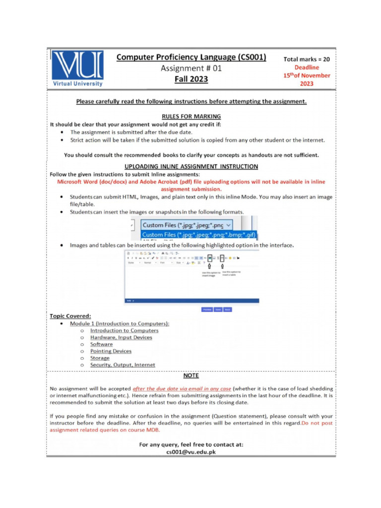 CS001 Assignment 1 | PDF