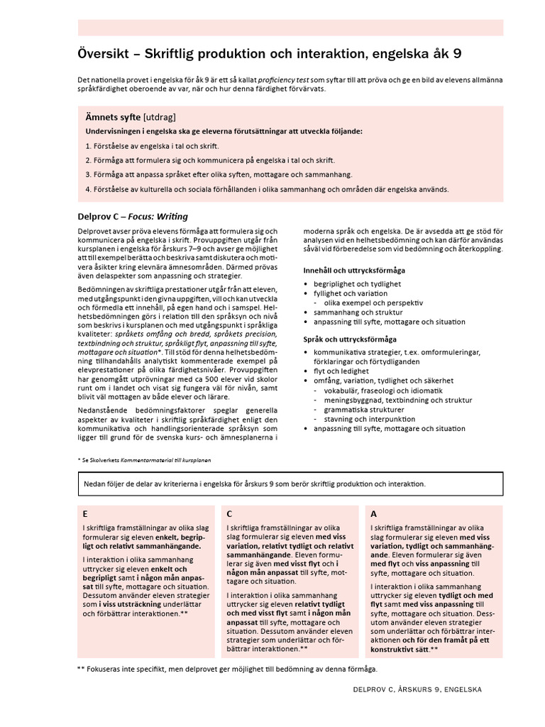 Åk9 Översikt DPC | PDF