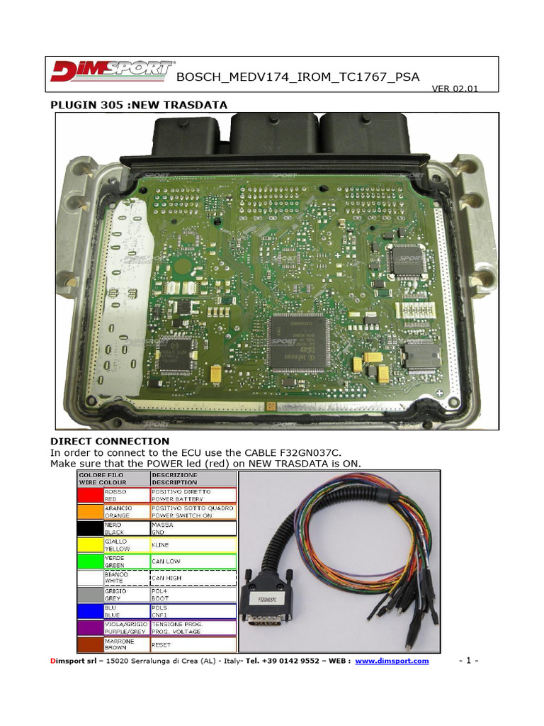 TC1767 and MEV17.2.2 Pinout Guide | PDF