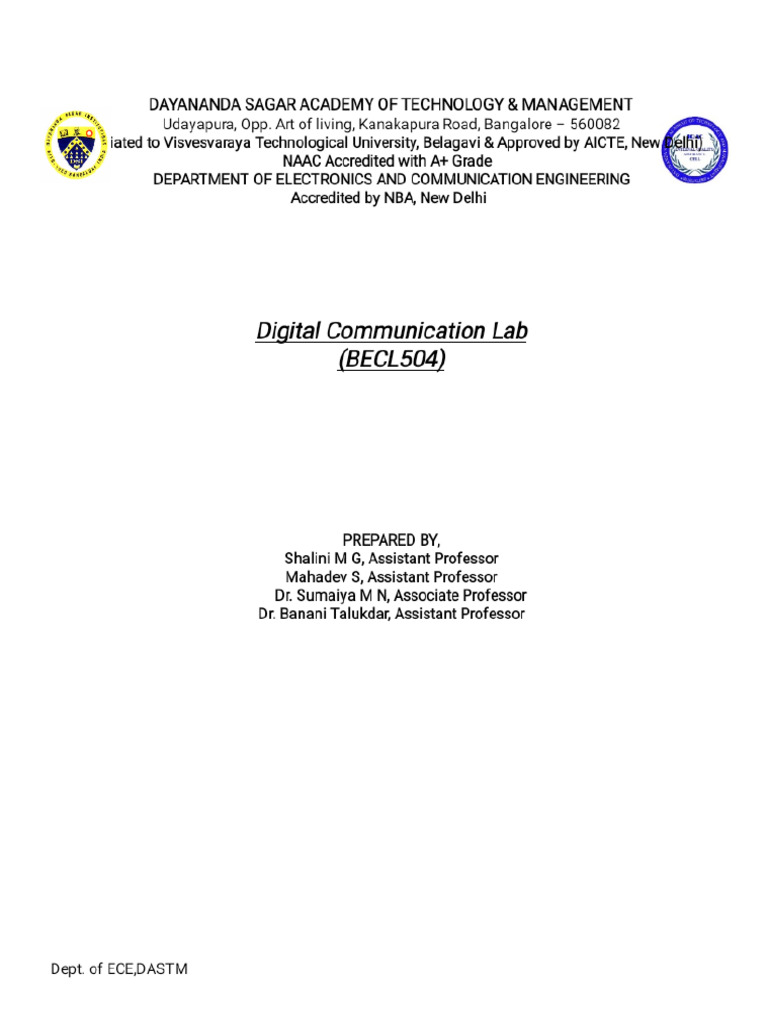 DC Lab Manual | PDF
