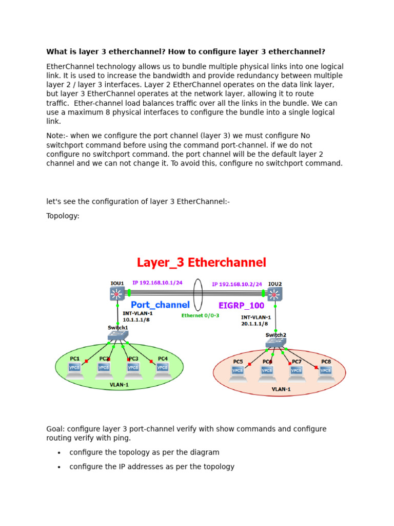 What Is Layer 3 Etherchannel | PDF | Network Topology | Computer Network