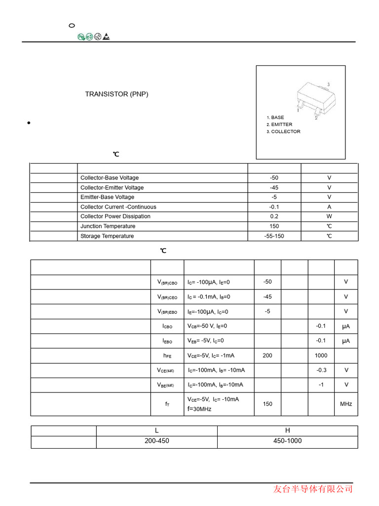 S9015 PNP Transistor Specifications | PDF | Bipolar Junction Transistor ...