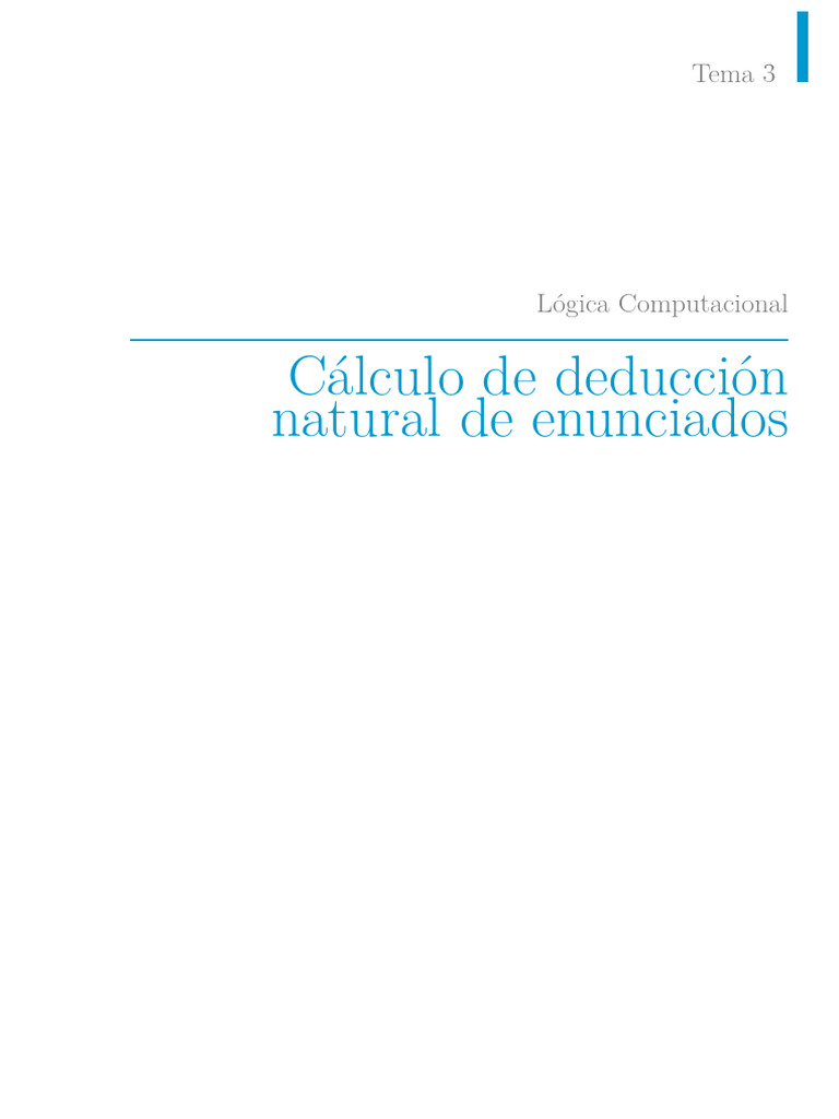 Deducción Natural en Lógica Computacional | PDF | Razonamiento ...