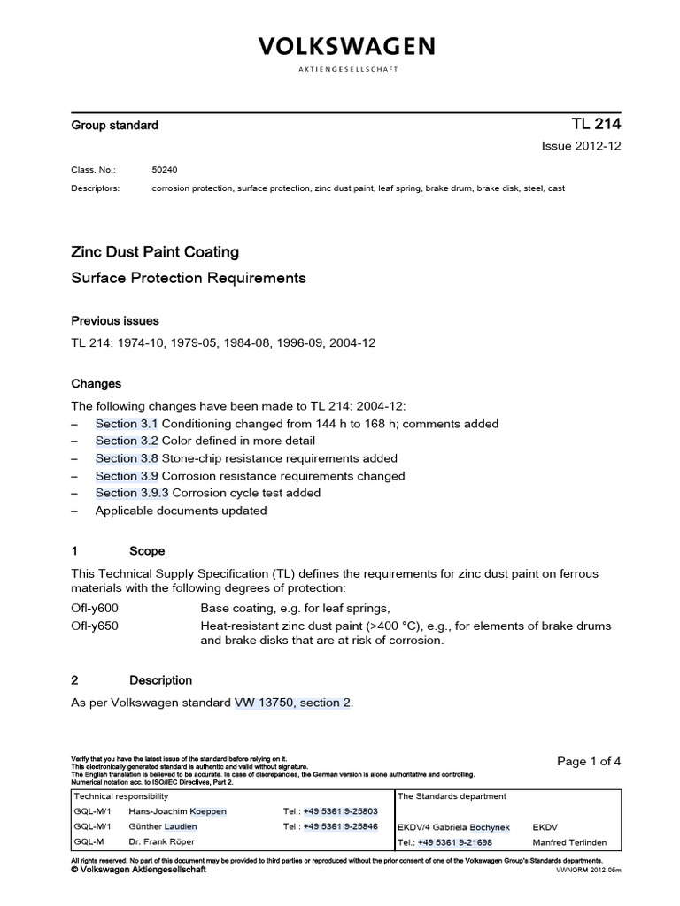 TL 214 en 2012 | PDF | Corrosion | Materials