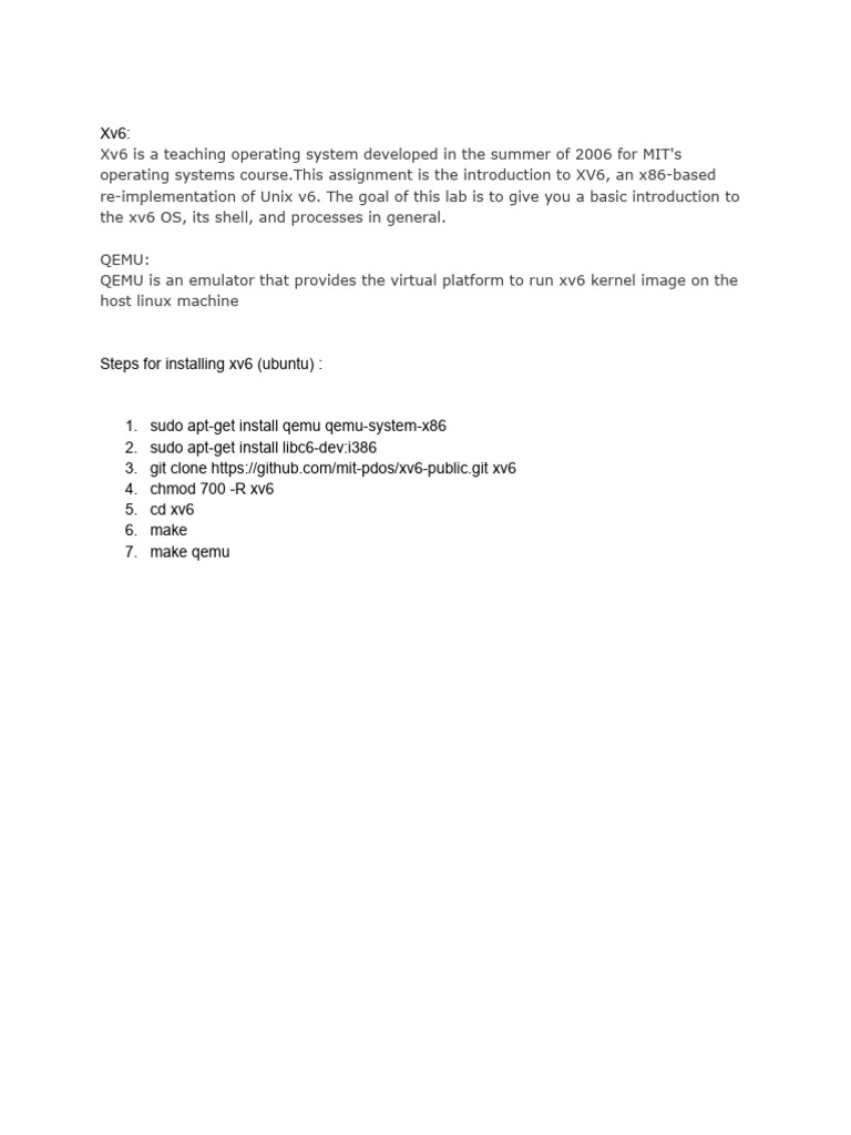 xv6 | PDF