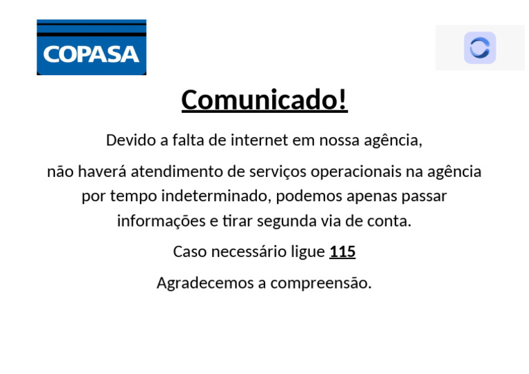 Comunicado Copasa | PDF