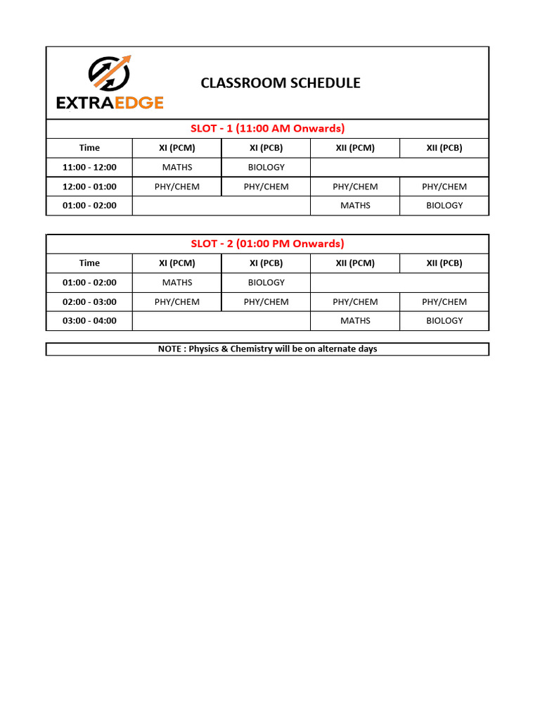 Classroom Slot | PDF