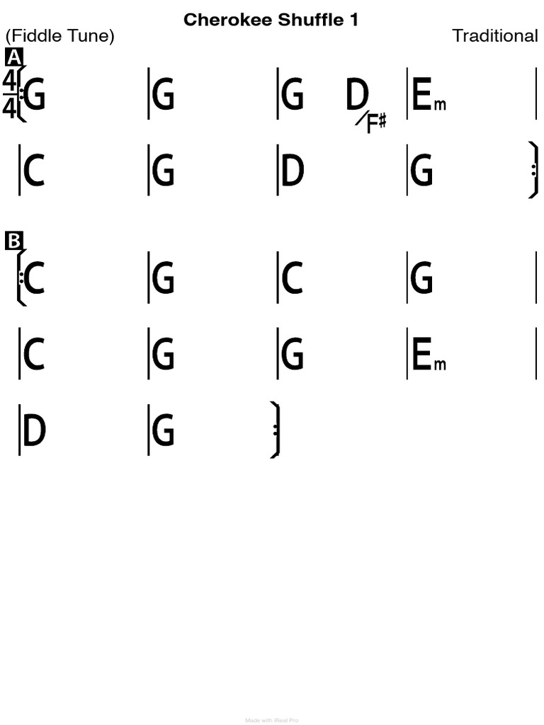 Cherokee Shuffle Fiddle Tune Guide | PDF