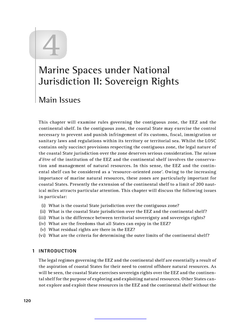 Tanaka 2013 Ch 4 Sovereign Rights | PDF | Territorial Waters ...