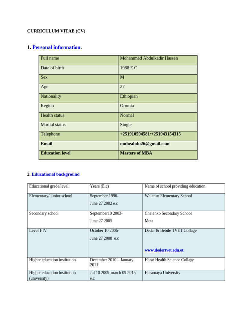 Curriculum Vita-Wps Office | PDF