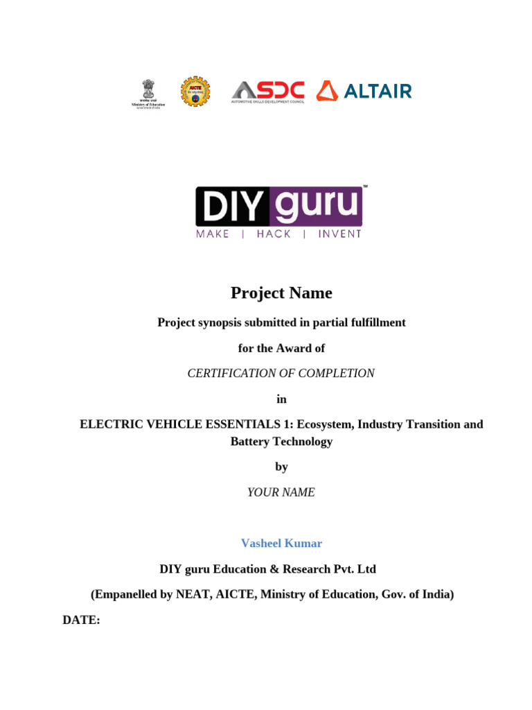 Electric Vehicle Essentials Project Report | PDF