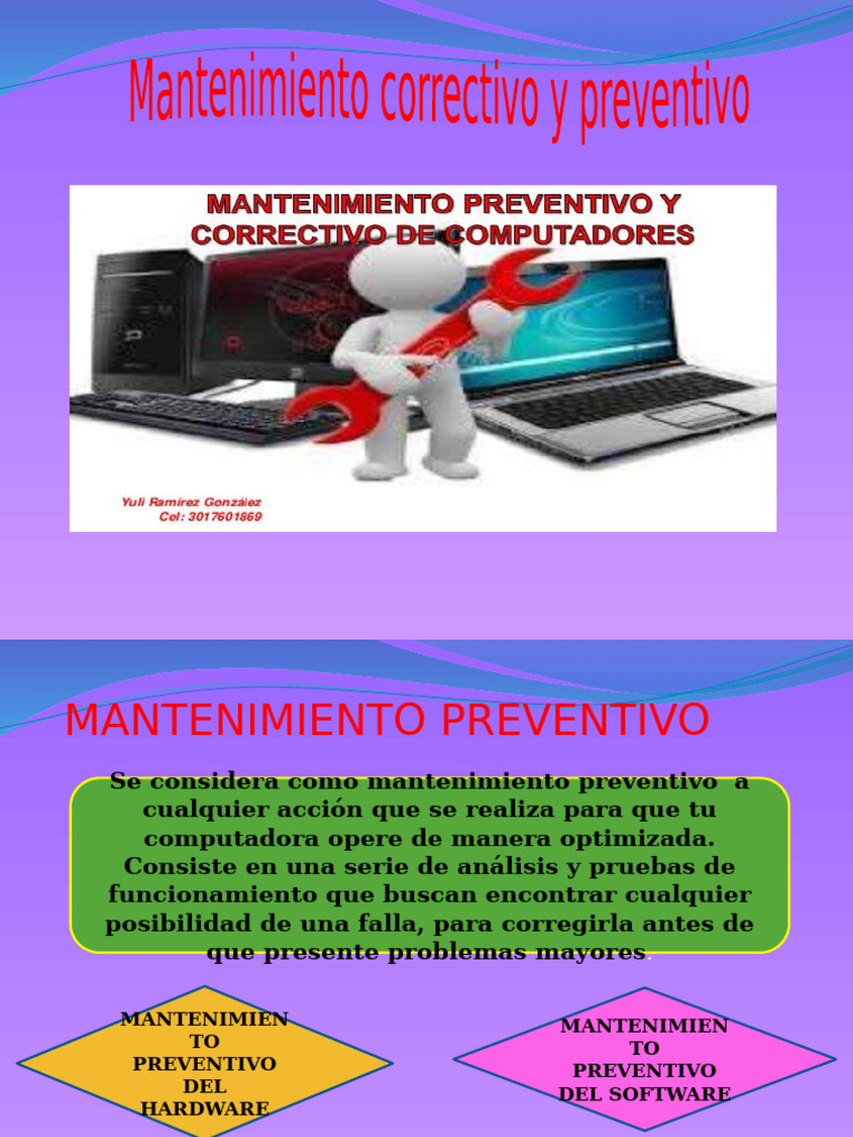 Mantenimiento Preventivo y Correctivo | PDF | Hardware de la computadora | Software