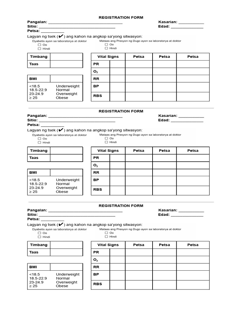 Biometrics Registration Form | PDF