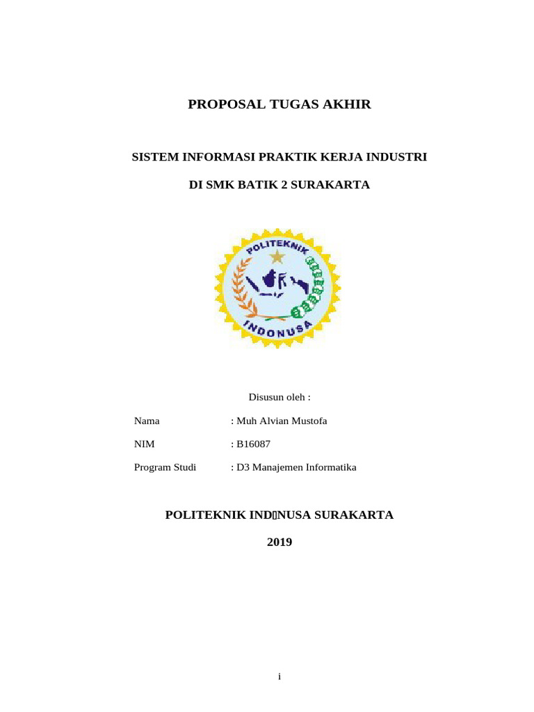 Proposal Tugas Akhir 2019 ALvvian Marai Panik Ae Asw | PDF