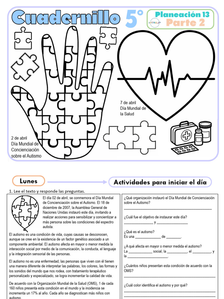 Cuad Parte 2 5° | PDF | Autismo | Los bosques