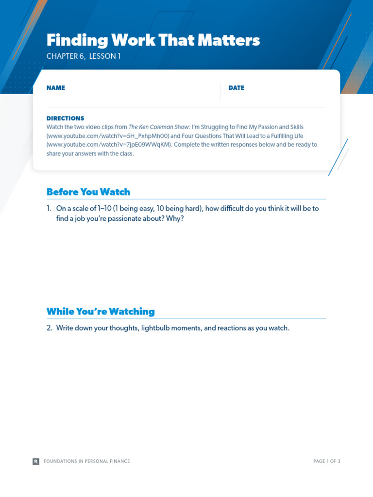 Chapter 6 Lesson 1 | PDF