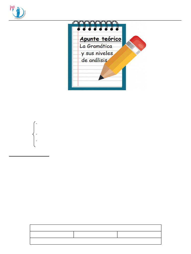 APUNTE TE-RICO La gram-tica y sus niveles de an-lisis | PDF | Palabra | Oración (Lingüística)