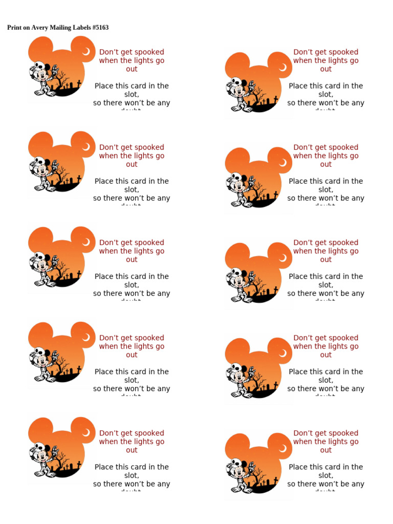 Avery Mailing Labels #5163 Instructions | PDF
