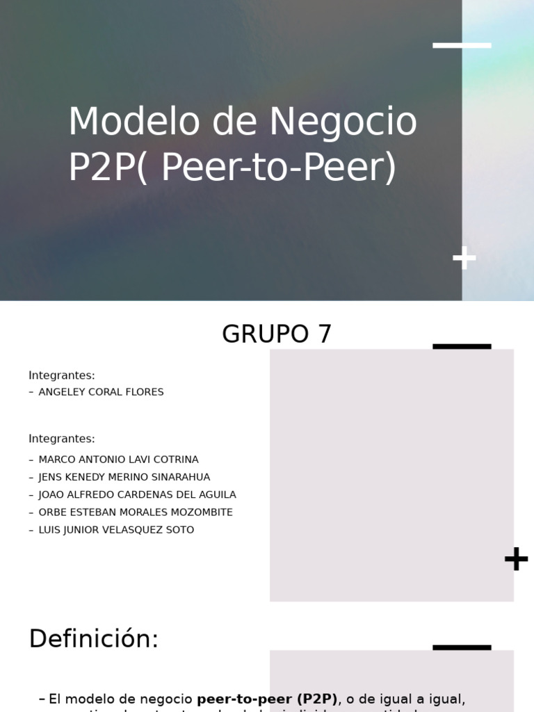 Modelo de Negocio P2P (Peer-to-Peer) | PDF | De igual a igual | Modelo ...