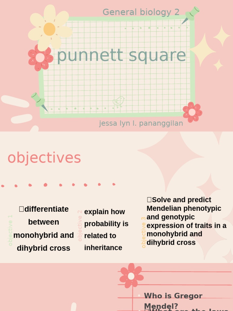 Mendelian Genetics Punnett Square | PDF | Dominance (Genetics) | Genotype