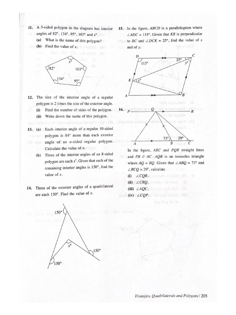 Angles of Polygon Mentor 1 | PDF