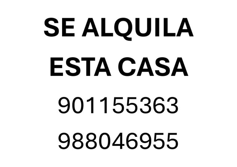 Se Alquila Esta Casa | PDF