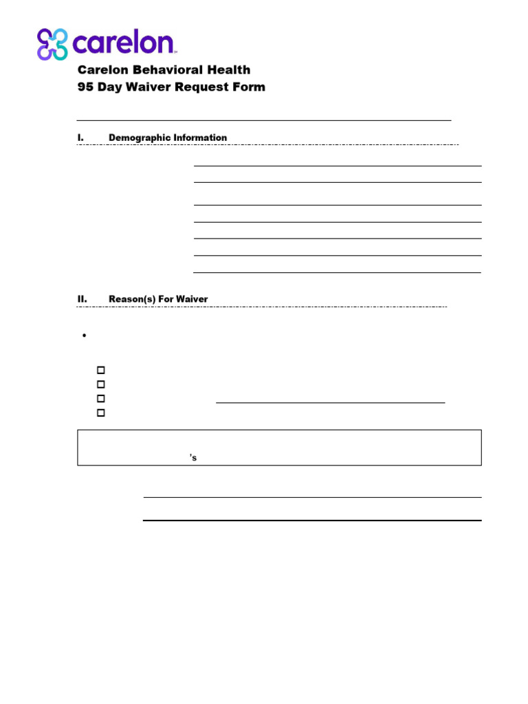 95 Day Waiver Request Form | PDF