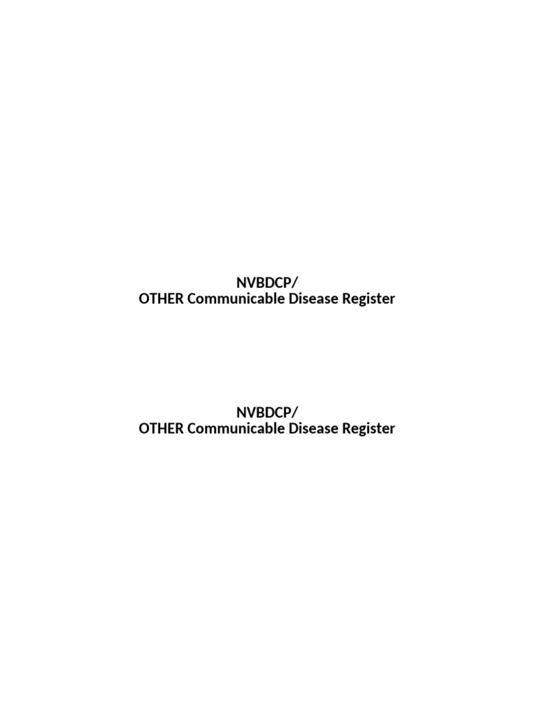 NVBDCP (AutoRecovere | PDF | Pediatrics | Clinical Medicine