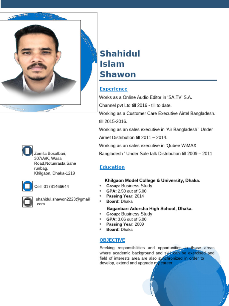 Shawon Bhai CV | PDF | Bangladesh