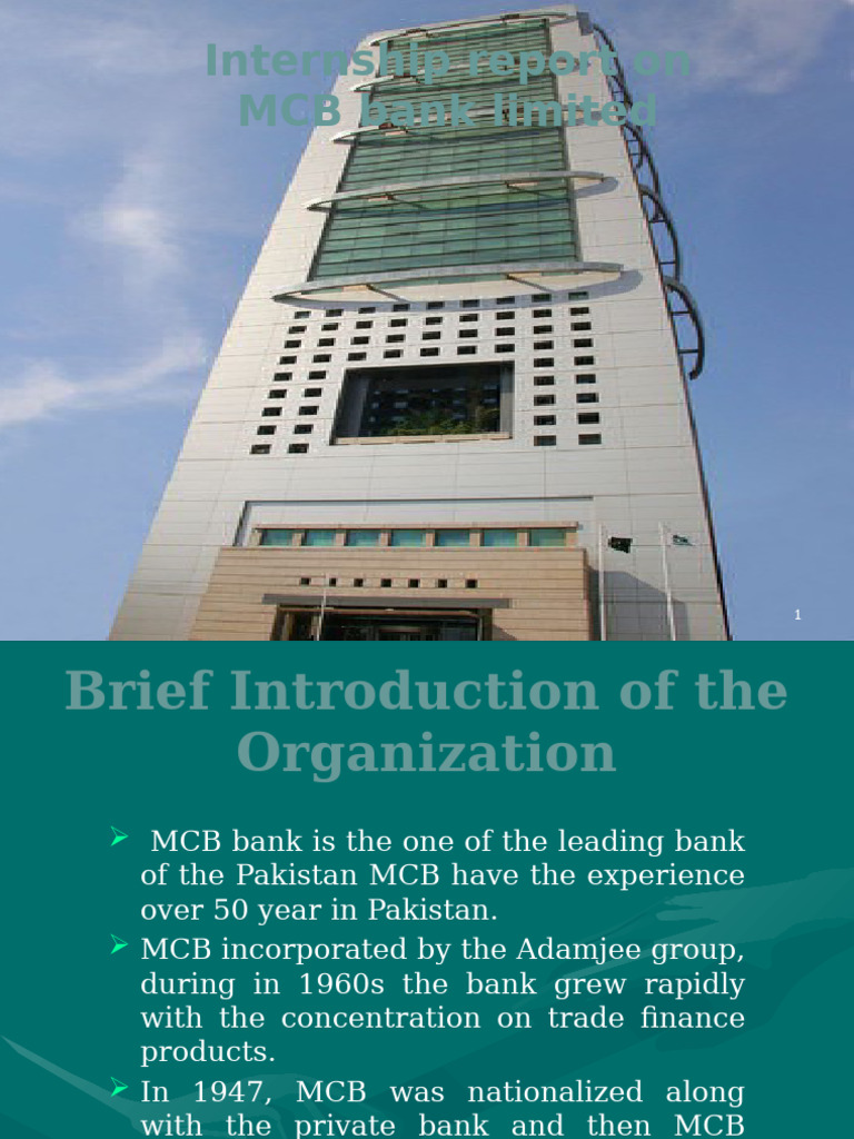 MCB Bank Internship Report Summary | PDF | Banks | Dividend