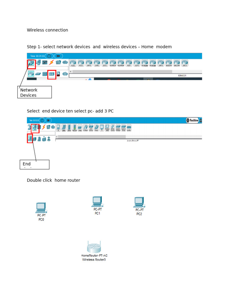 Wireless Connection- Packet Tracer (1) | PDF | Computer Network ...