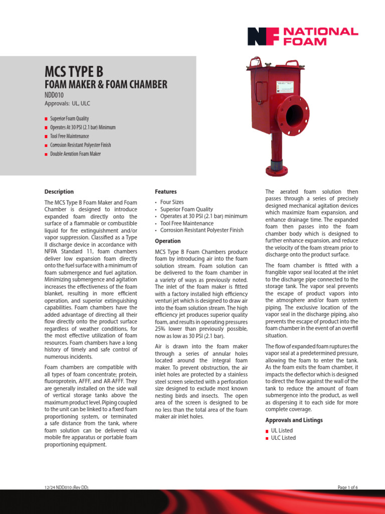 NDD010-MCS Type B Foam Chambers (Rev DD) | PDF | Building Engineering | Mechanical Engineering