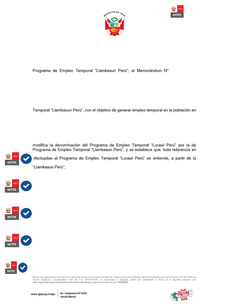 Resolucion Ministerial 000035 2025 TR | PDF | Empleo | Presupuesto