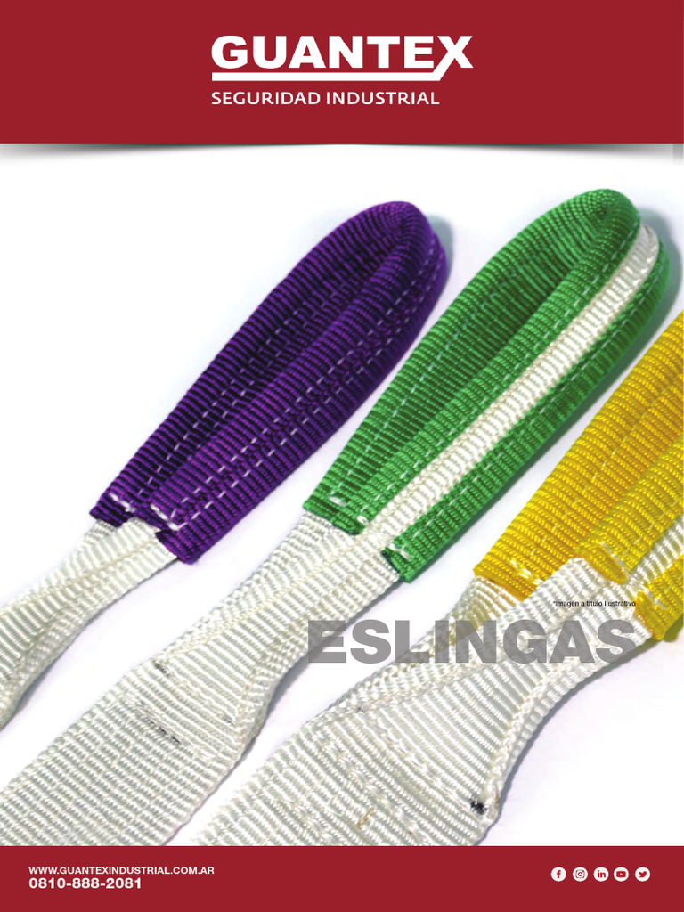 Folleto Guantex - B (Eslingas DPS) | PDF | Unidades de medida