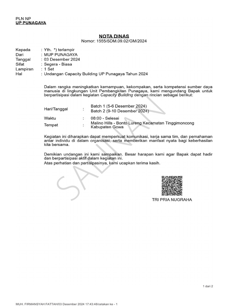 Employee List by Batch and Department | PDF