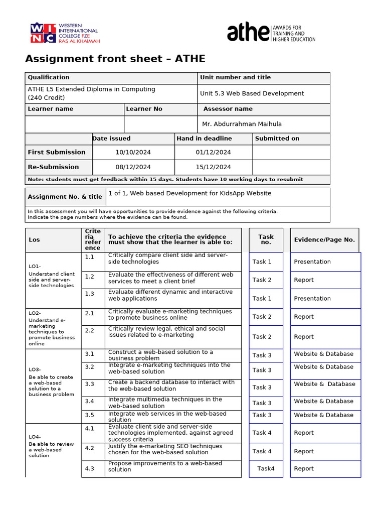 Assignment - 5.3 Web Based Development | PDF | Web Application | Client ...