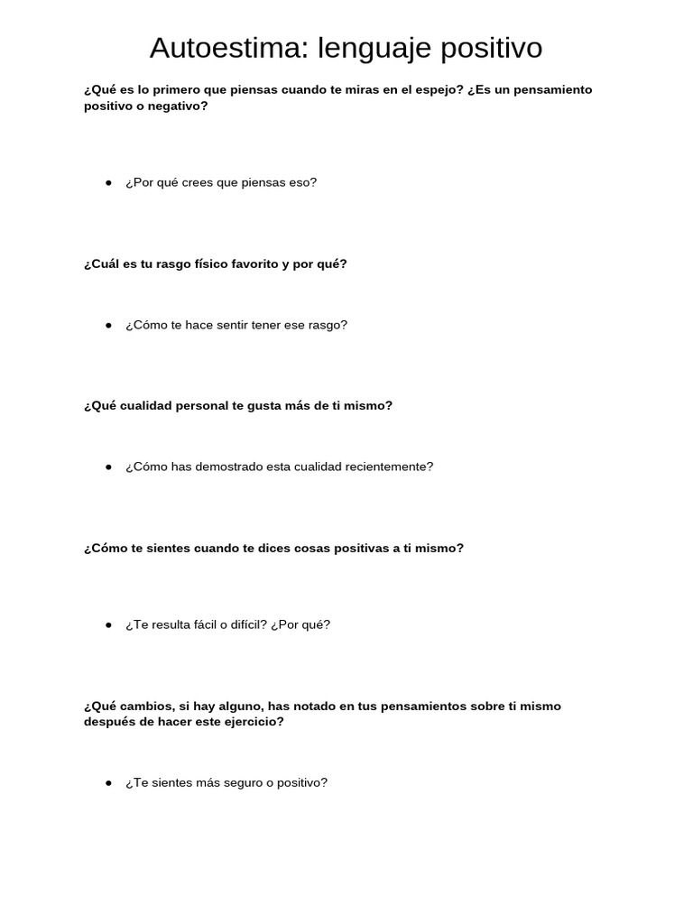 Autoestima 2 | PDF