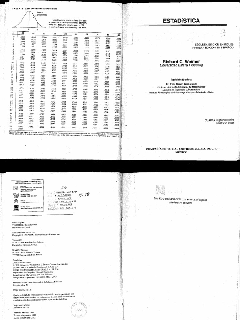 Estadistica - Richard Weimer - 2 | PDF