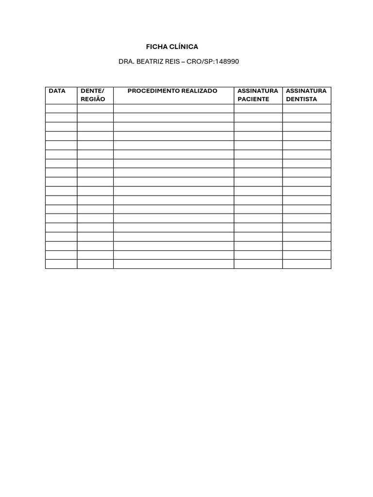 Ficha Clínica | PDF